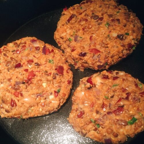 Mexican Bean Burgers.